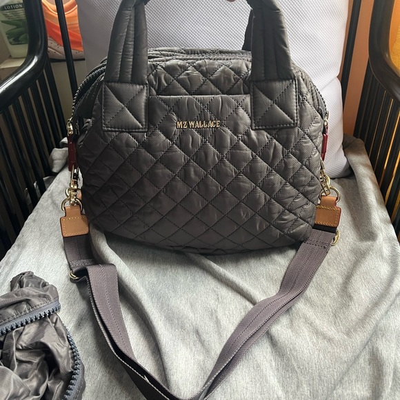 MZ Wallace | Bags | Mz Wallace Gray Quilted Womens Bag | Poshmark